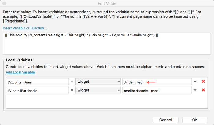 Custom scroll bar only working on Scroll Up? - Axure RP 8 - Axure Forums