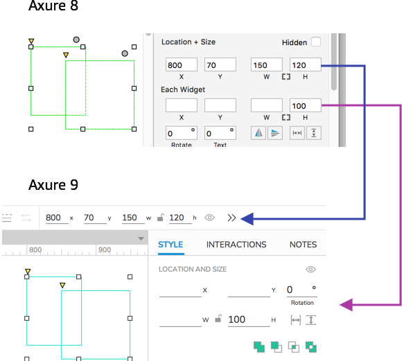 Missing Options from Location and Size - Axure RP 9 - Axure Forums