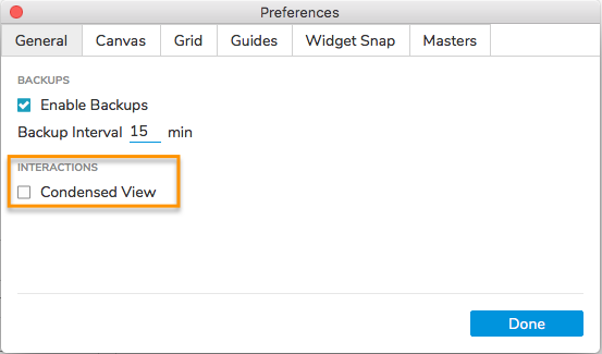 Interactions Condensed View - Axure RP 9 - Axure Forums