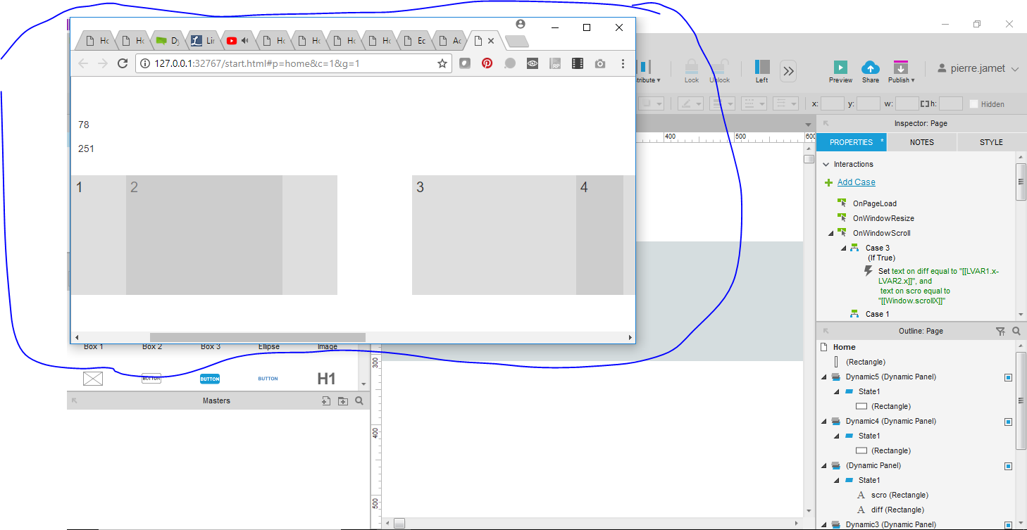Dynamic horizontal stacking panels with scroll - Axure RP 8 - Axure Forums